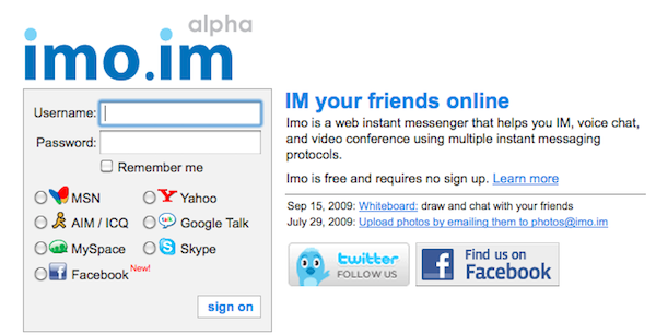 imo.im une bonne alternative à meebo [Tchat] | Descary.com - Propulsez ...