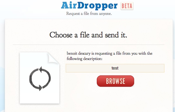 AirDropper : demandez un fichier à un contact qui le déposera sur votre Dropbox