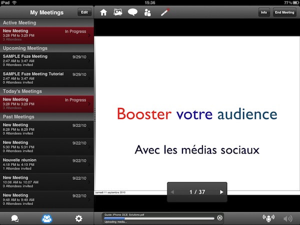 Fuze Meeting HD : organisez une conférence Web depuis un iPad | Descary ...