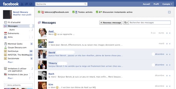 Facebook: la nouvelle application Messages et les adresses @facebook ...