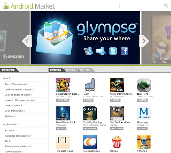 Android Market devient une véritable boutique d’applications Web ...